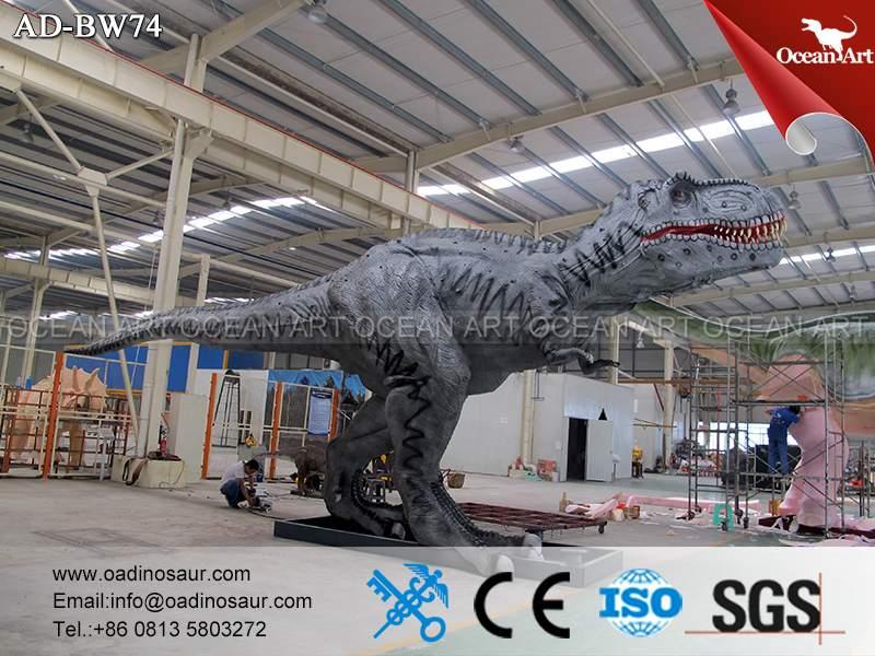 Black ripple gray animatronic t-rex - Ocean Art Dinosaur Manufacturer