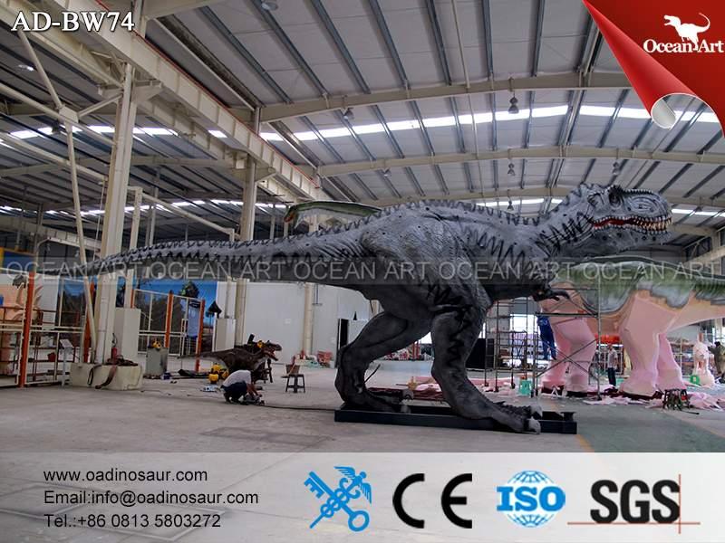 Black ripple gray animatronic t-rex - Ocean Art Dinosaur Manufacturer