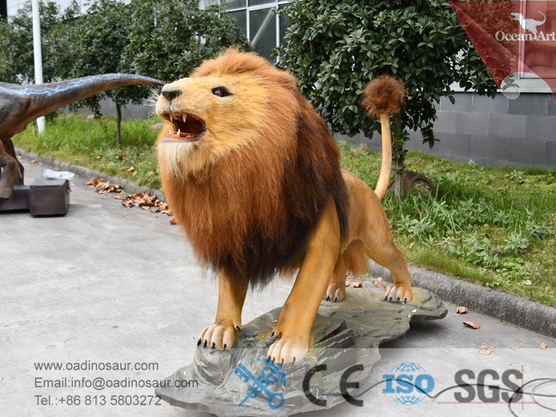 Realistic Lifesize Animatronic Lion - Ocean Art Dinosaur Manufacturer